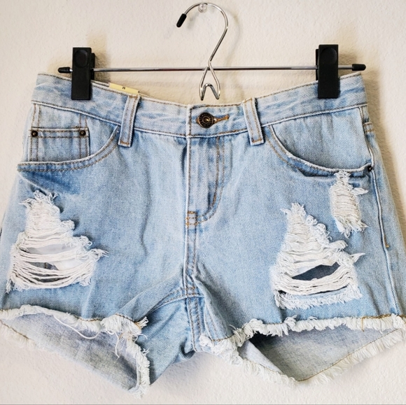 Shorts | Brand New Korean Street Fashion Damaged Washed High Waisted ...